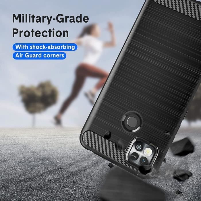 Coque pour Redmi 10A - Xiaomi - Fibre de Carbone - Haute Résistance - 2 ...