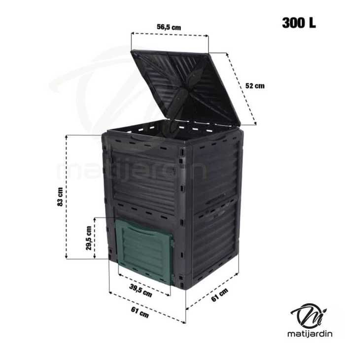 Composteur de jardin 300 litres en plastique - Cdiscount Jardin