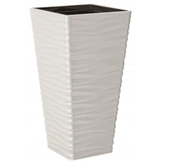 Pot de fleurs, Form-Plastic, Sahara Dunes Slime, carre, 35, gris clair ...