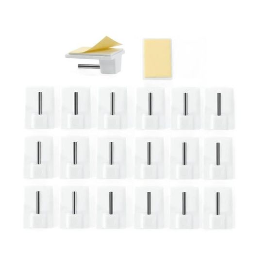 50 Pcs Crochet Rideau, Accroche Rideau, Crochet Rideau sans Percage ...