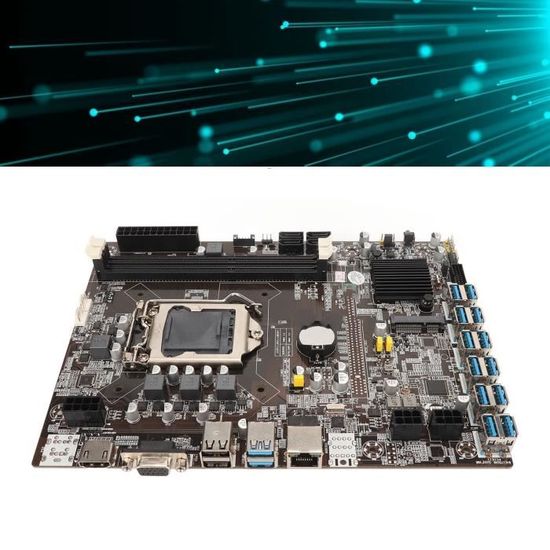 ETO- Carte mère DDR3 Mining Mainboard, 12 USB3.0, supporte les cartes ...
