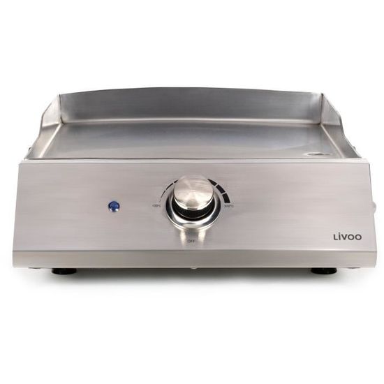 Plancha électrique inox - LIVOO - DOC292 - 2800W - Plaque amovible en acier inoxydable ...