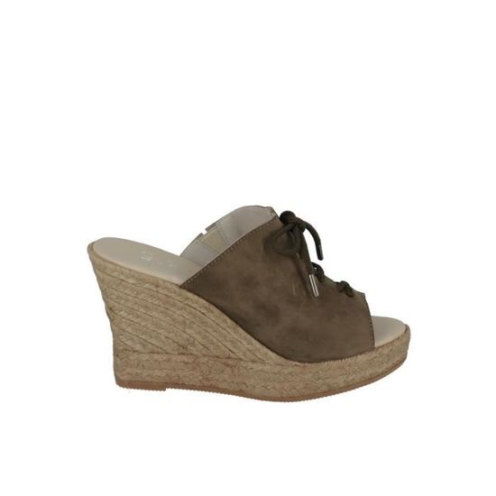 Mule Compensée Lacets - Cdiscount Chaussures
