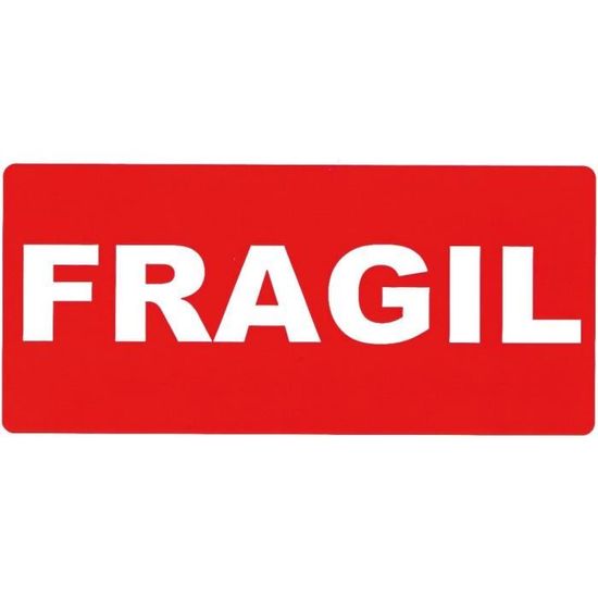 708714 Rouleau De 200 Étiquettes « Fragil » (Français Non Garanti) One ...