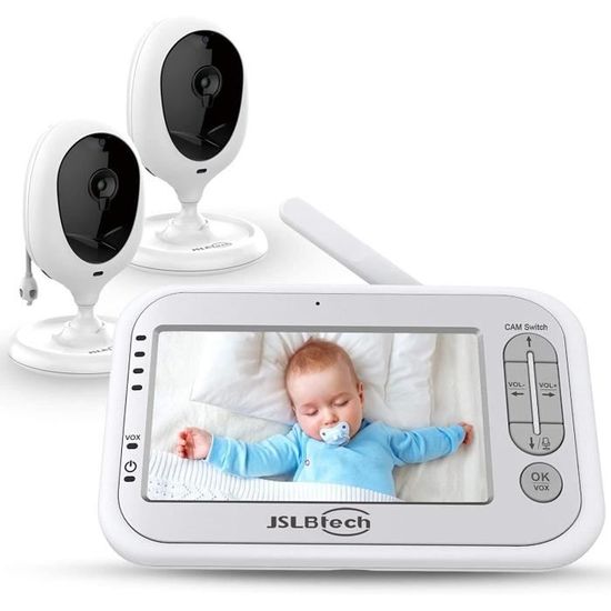 LBtech Moniteur Vidéo bébé Babyphone avec écran LCD 4,3", Vision ...