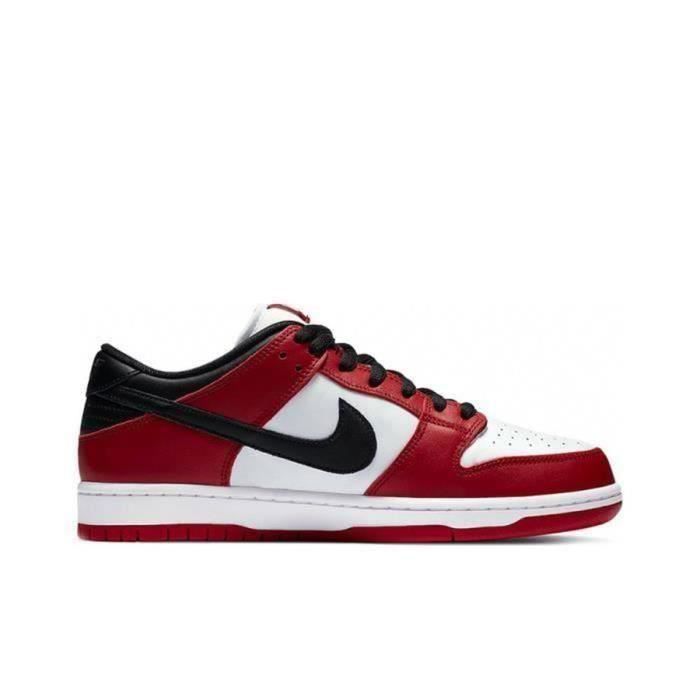 Nike Dunk sb LowPro Noir Blanc Rouge Chaussures pour Femme Homme rouge ...