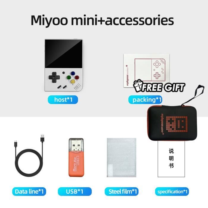 Blanc-Aucune carte (0 jeu)-Console de jeu vidéo portable rétro, ata yoo ...