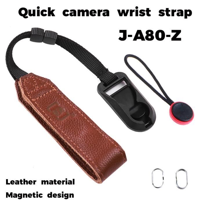 Vin Rouge-Dragonne en cuir pour appareil photo SLR Canon 850, Nikon Z5 Z6 Fuji XT4 Sony A7R3 ...