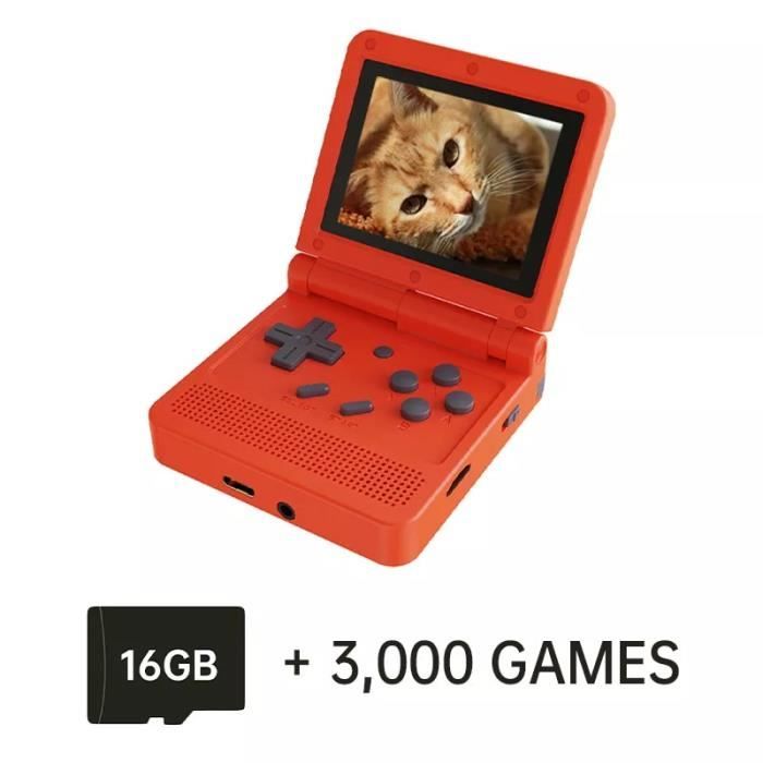 Rouge 16G - Console de jeu 3D v90, écran IPS 3 pouces, système ouvert ...