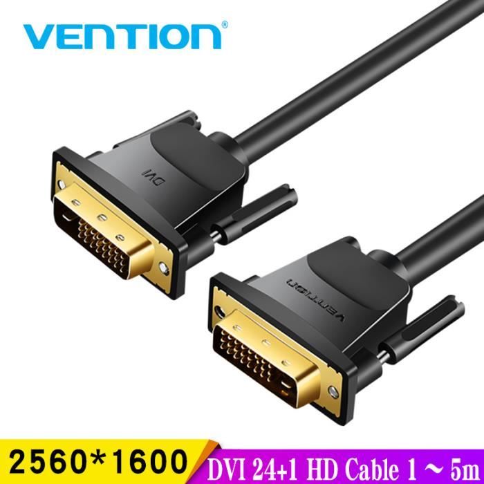 Black 2m Câble Dvi D24 + 1 Mâle Vers Mâle, 3m-1m-2m-5m, Pour Projecteur ...