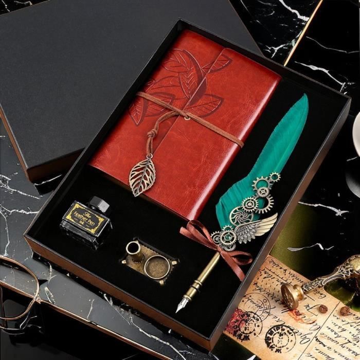 Parure de stylos avec carnet, encrier et stylo-plume - Stylo ...