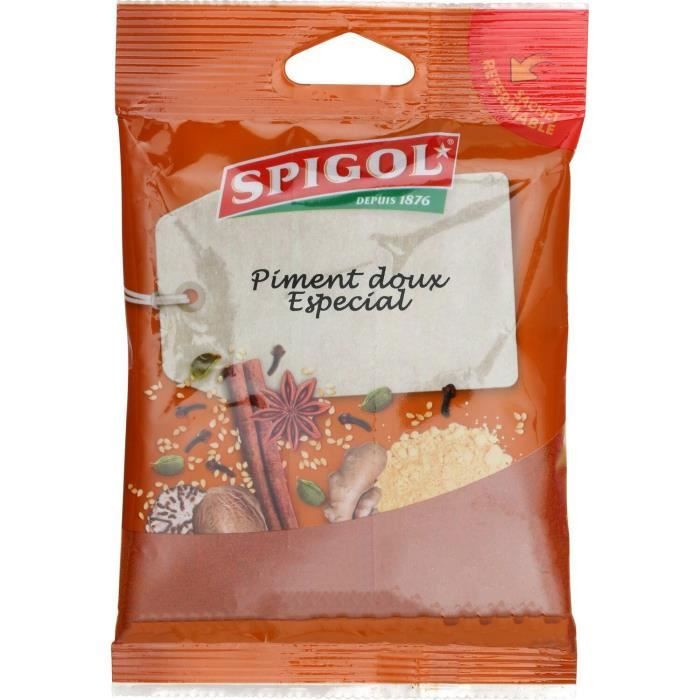 LOT DE 6 - SPIGOL - Piment doux Especial - Epices - sachet de 80 g ...