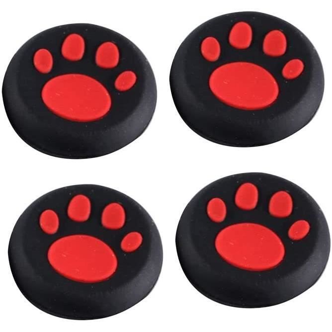 Capuchons de Joystick,4pcs Patte de Chat Silicone Contrôleur Joystick ...