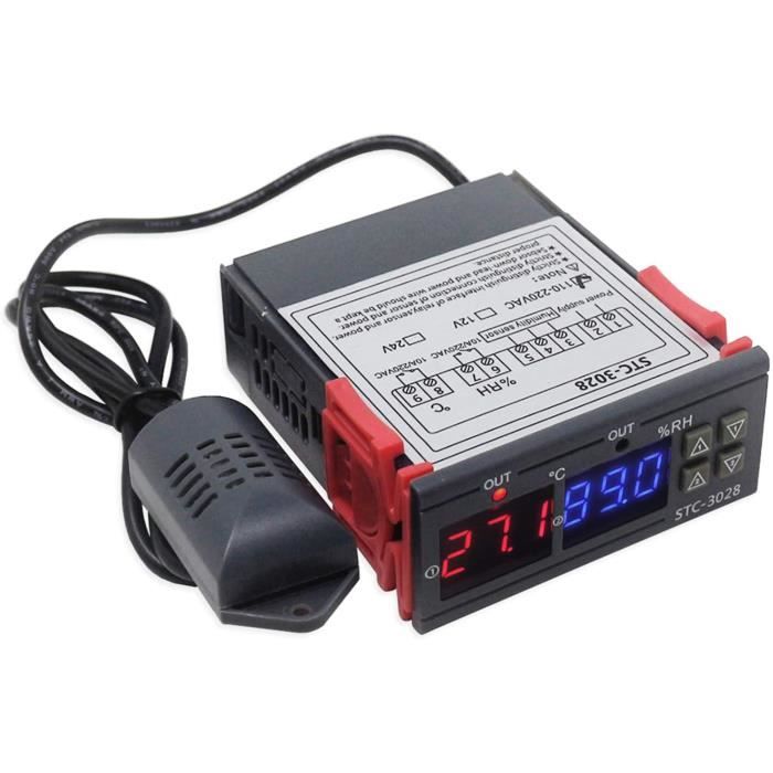 RUIZHI STC-3028 Numérique Température Humidité Contrôleur 110-220 V Thermostat Humidificateur ...