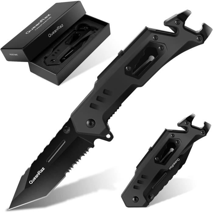 COUTEAU MULTIFONCTIONS Couteau de poche pliant, cadeau pour homme ...