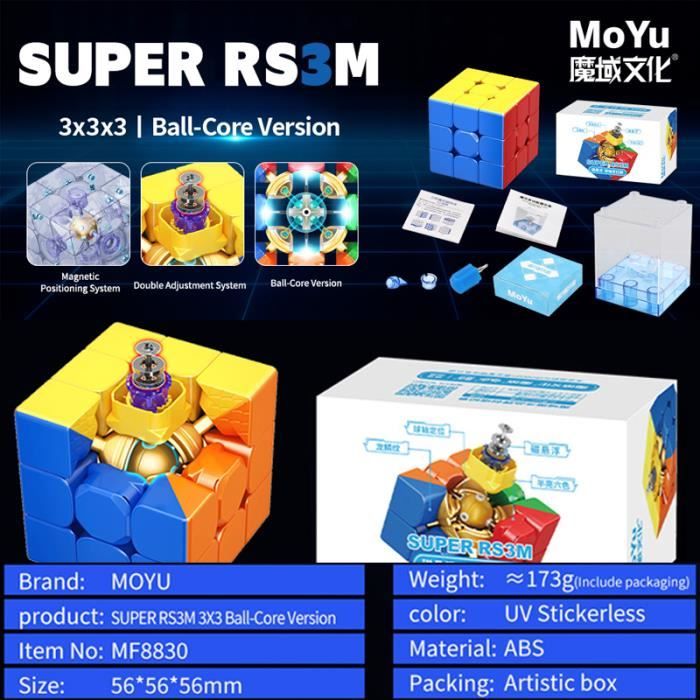 Noyau de balle Maglev - Cube Magique Magnétique Super Rs3m Maglev, 3x3, 3x3, 3x3x3, Puzzle ...