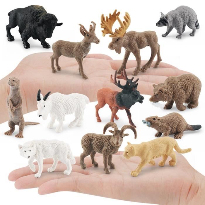 CRAZE Assortiment de 12 figurines d'animaux mouton raton laveur pour ...