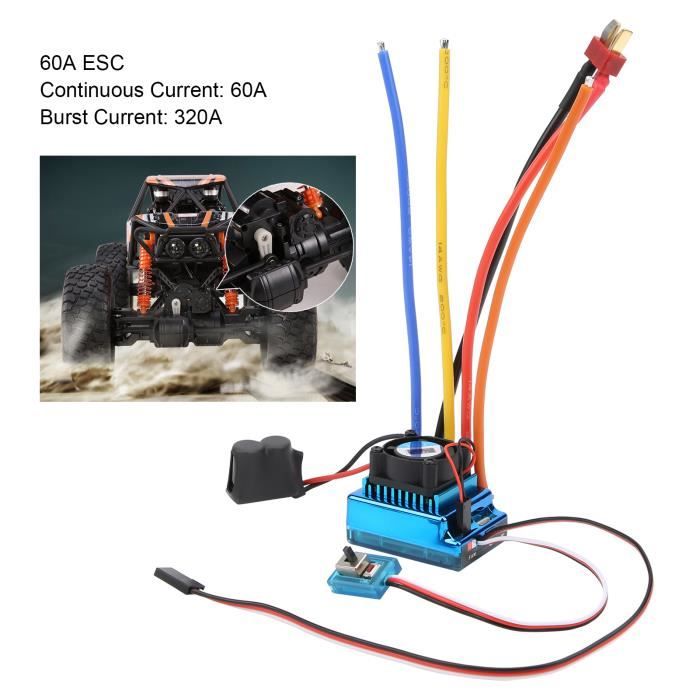 Dilwe ESC étanche ESC RC Contrôleur Vitesse Électronique Étanche ...