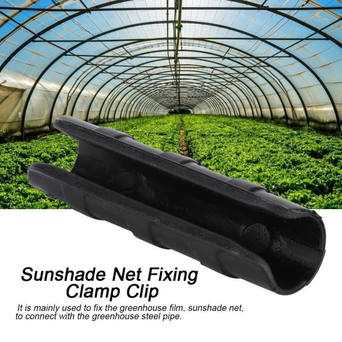 100 pcs Serre Cadre Tuyau Clip Pince CHNdin Film Pare-Soleil Net Fixation Pince Connecteur (22 ...
