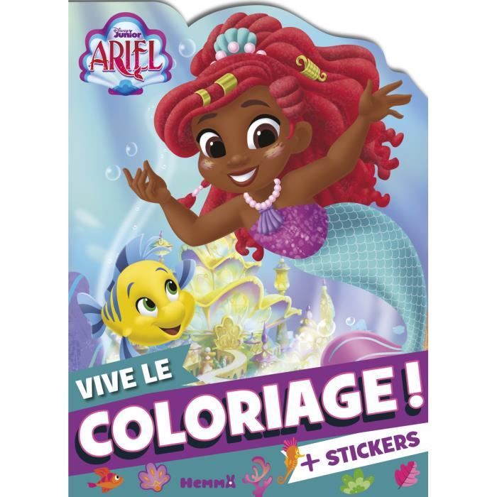 Hemma - Disney Junior Ariel - Vive le coloriage - Livre de coloriage ...
