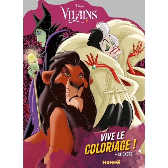 Livre de coloriage - Hemma - Disney Vilains - Avec stickers - Dès 4 ans ...