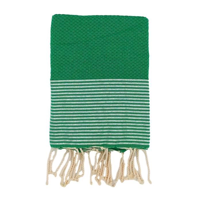 Fouta - LA MAISON D'AMELIE - Lilane vert varech - 100 cm x 200 cm - 100 ...