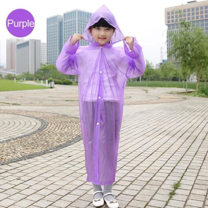 Trench,Imperméable jetable pour enfants, 1 pièce, ensemble Poncho à ...
