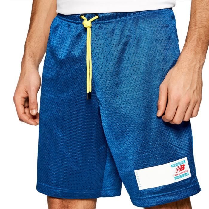 Short de Basketball Bleu Homme New Balance Essential Mesh - Cdiscount Sport
