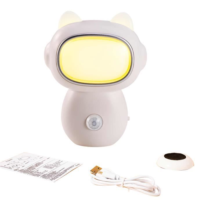 Veilleuse à LED à induction de corps humain robot créatif, blanc ...