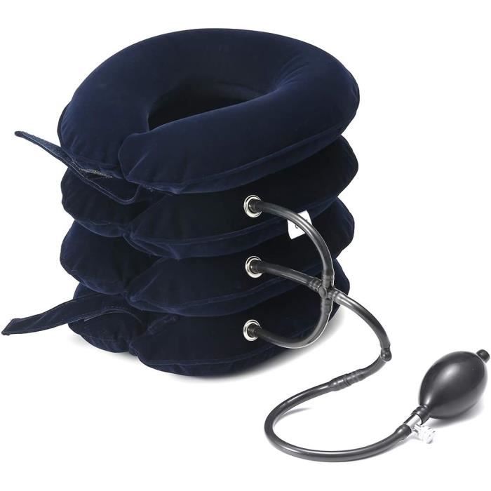 Coussin de Traction Cervicale Collier Cervical Gonflable con 4 Couches ...