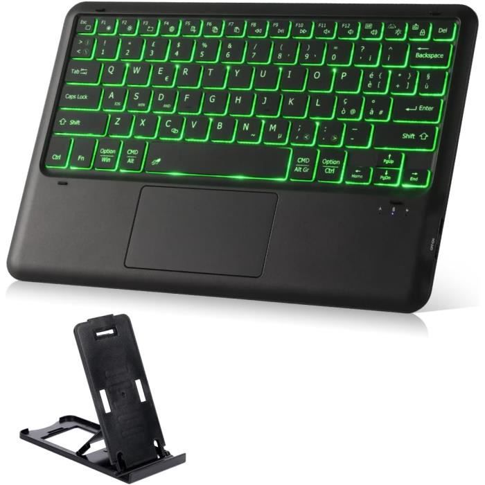Clavier Rétroéclairé Qwerty Italien Sans Fil Bluetooth 3.0 Rechargeable ...