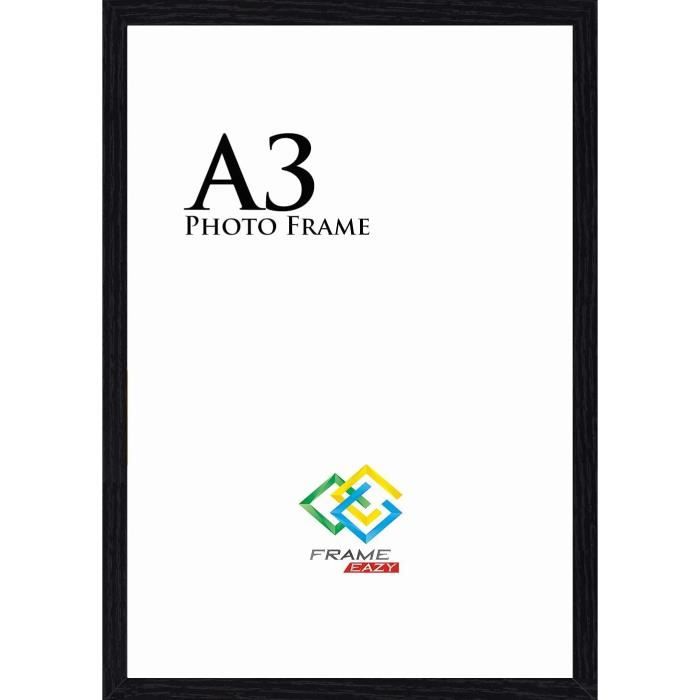 Cadre Photo A3 Noir Avec Crochets De Suspension Au Mur - Design Moderne ...