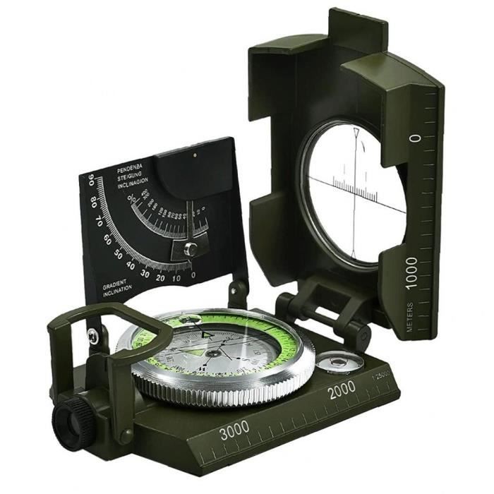 Compass Métal Compas multifonction pour la navigation Randonnée Camping ...