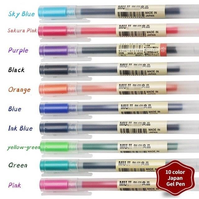 STYLO,10pcs set-0.5mm--capuchon de stylo Gel coloré, 10 pièces ...