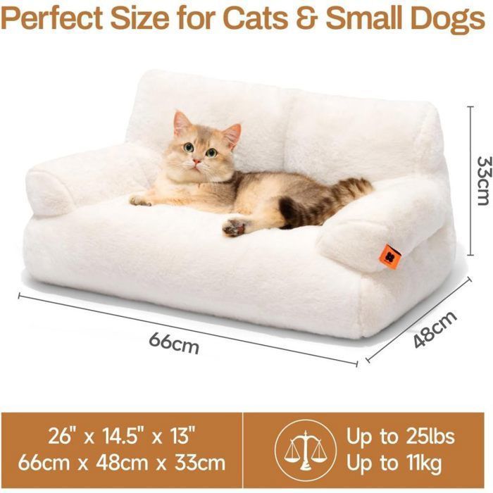 Kit habitatGrand lit pour Chat 66 x 48 cm canap-lit Moelleux et Mignon ...