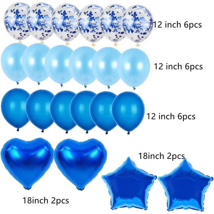 Ballon 15 Ans Anniversaire Garcon Bleu Decoration Anniversaire Garcon ...