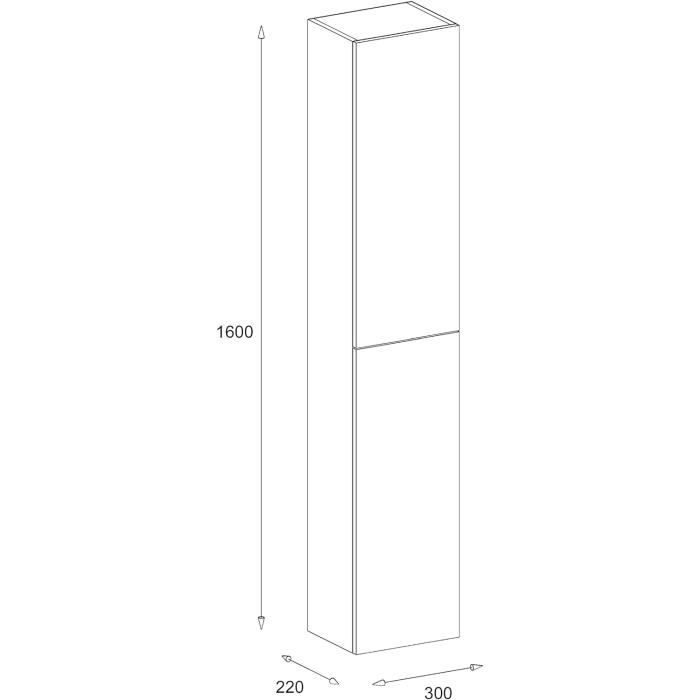 Store Era Poteau Réversible 2 portes, L 30 X P 22 X H 160 cm, dérivé du ...