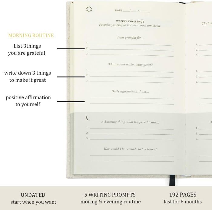 Journal De Gratitude, Juste Cinq Minutes Par Jour Pour Plus De Bonheur ...