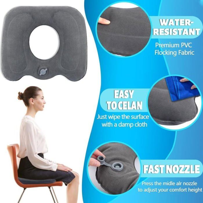 Coussin Orthopédique, Coussin d’Assise Gonflable, Coussin Assise ...