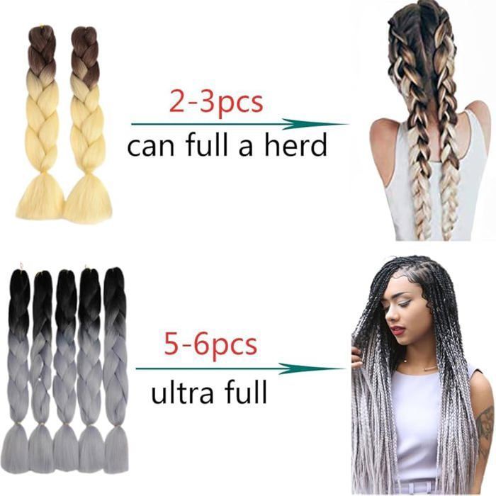 Meches Tresse Cheveux, Meches Pour Tresses Africaine, ShowJarlly 24 ...