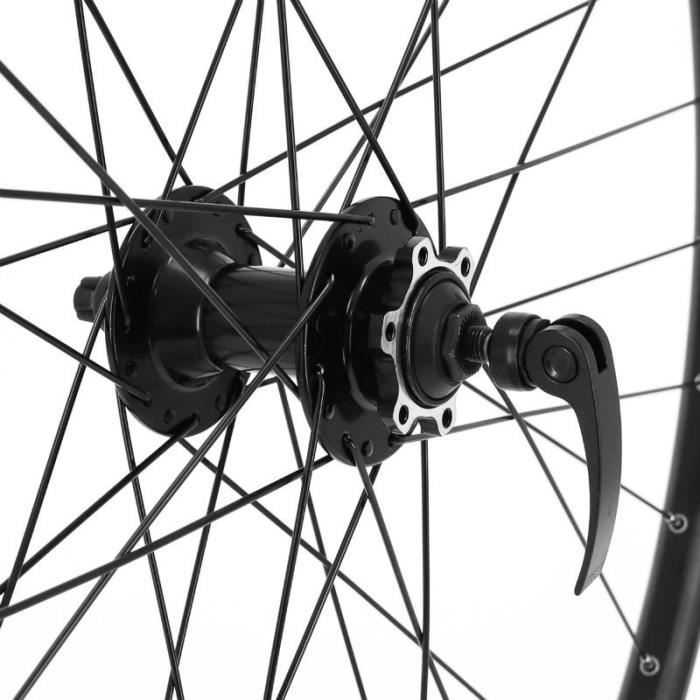 Roue de vélo VTT avant double paroi moyeueu 6 trous - 21 mm intérieur ...