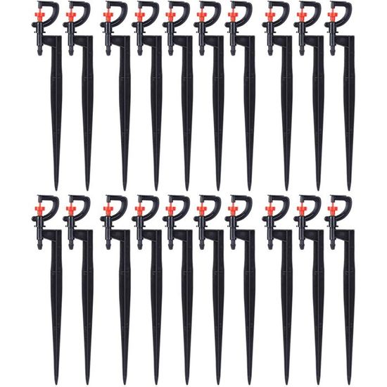 20-Pack 360° G-Type Micro Sprinklers, Rotatable for Garden, Greenhouse ...