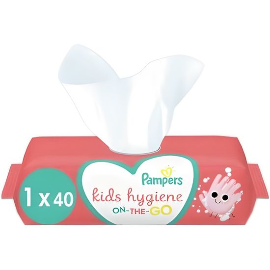Lingettes - PAMPERS - Kids Hygiène - 40 unités - Douces pour la peau ...