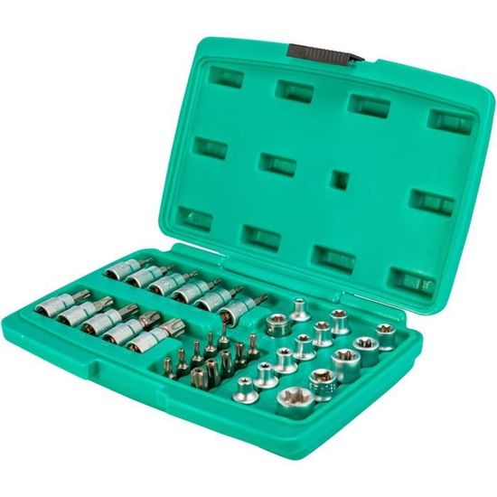 Grand Lot 34 Pièces Contenant Embouts Et Douilles Pour Vis - 3-8" | Wiesemann 80164 | Acier Au ...