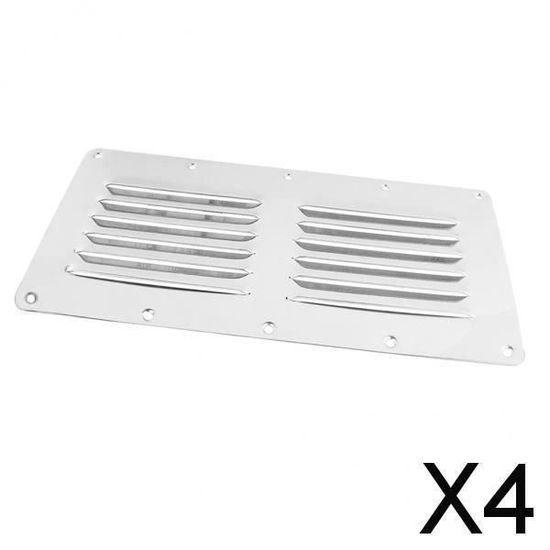 HAPPY-4xStainless Steel Boat Marine Square Vent Persienne Ventilation ...
