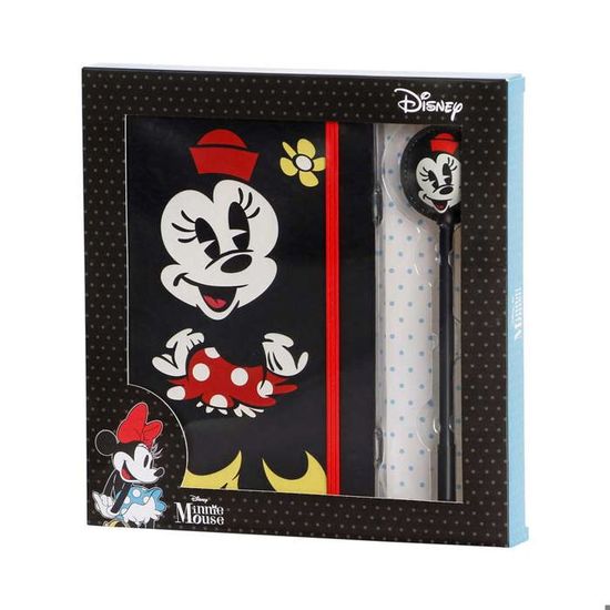 Journal + Stylo Fashion - Disney Minnie Mouse Face - Multicolore ...