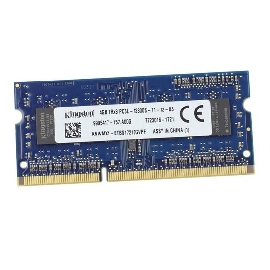4Go RAM DDR3 PC3L-12800S Kingston 9995417-157.A00G KNWMX1-ETB SODIMM PC Portable - Cdiscount ...