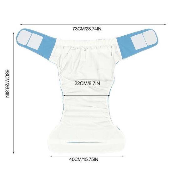 Shipenophy Couches pour adultes hygiene incontinence Couche bleue ...