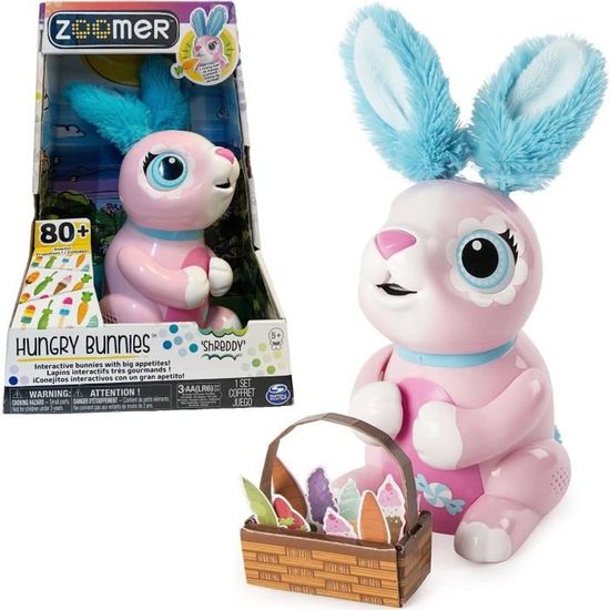 Zommer Shreddy Hungry Pink bunny interactive Spin Master - Cdiscount ...