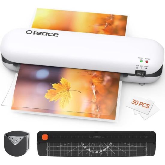 Ofeace Plastifieuse A4, 5 en 1 Machine à Plastifier Chaud et Froid avec ...